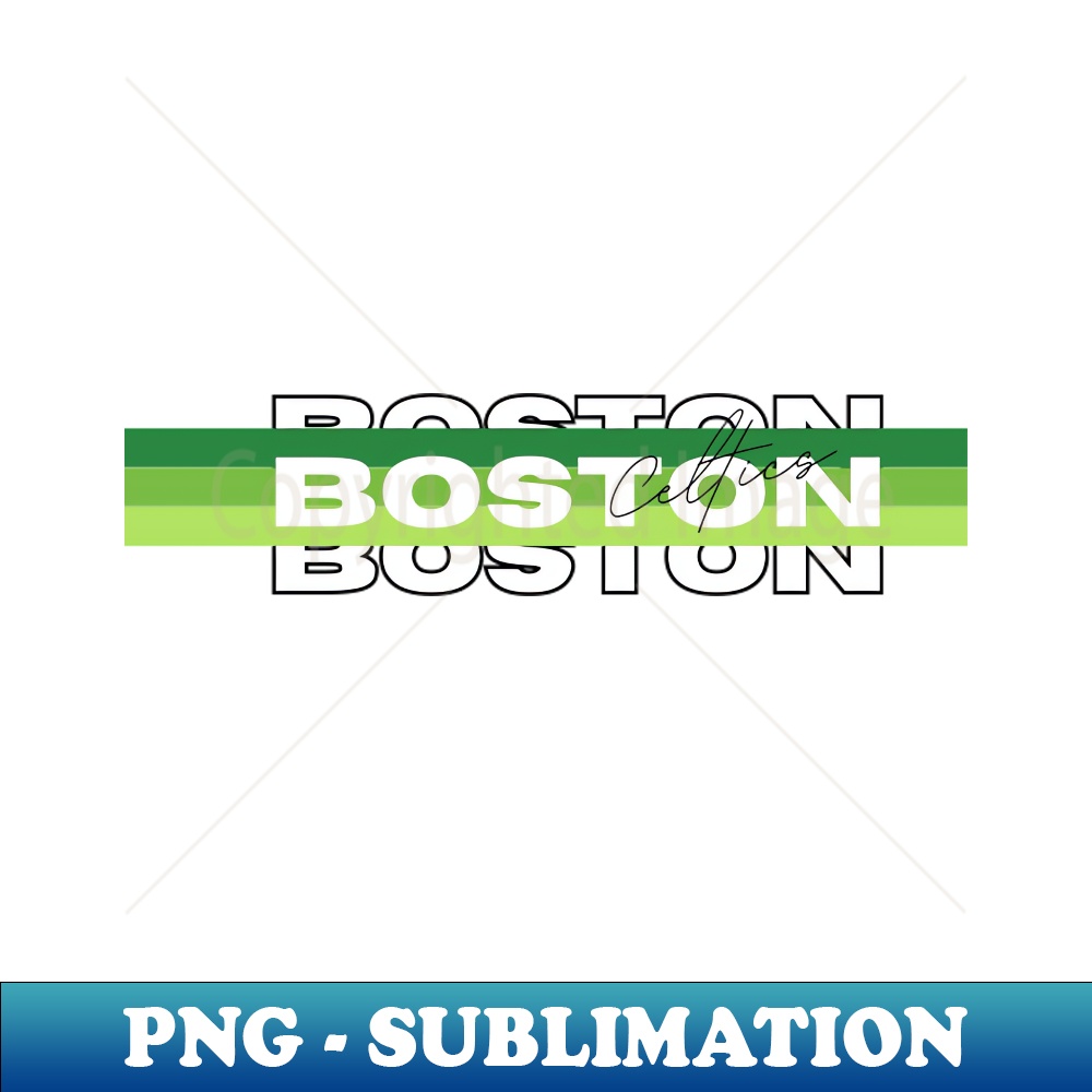 Boston Celtics Triple Font - High-Quality PNG Sublimation Do | Inspire ...