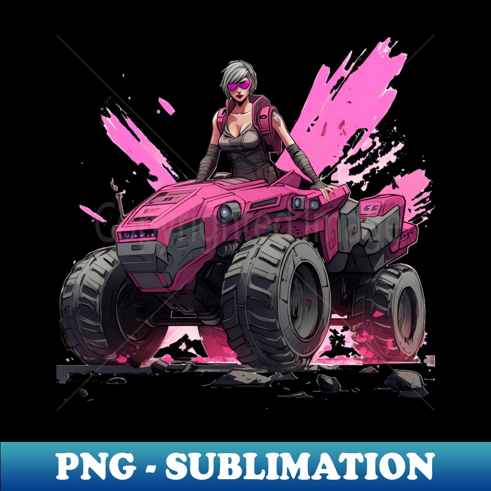 Cyber Punk Armored Quad Bike and Driver - PNG Transparent Su | Inspire ...