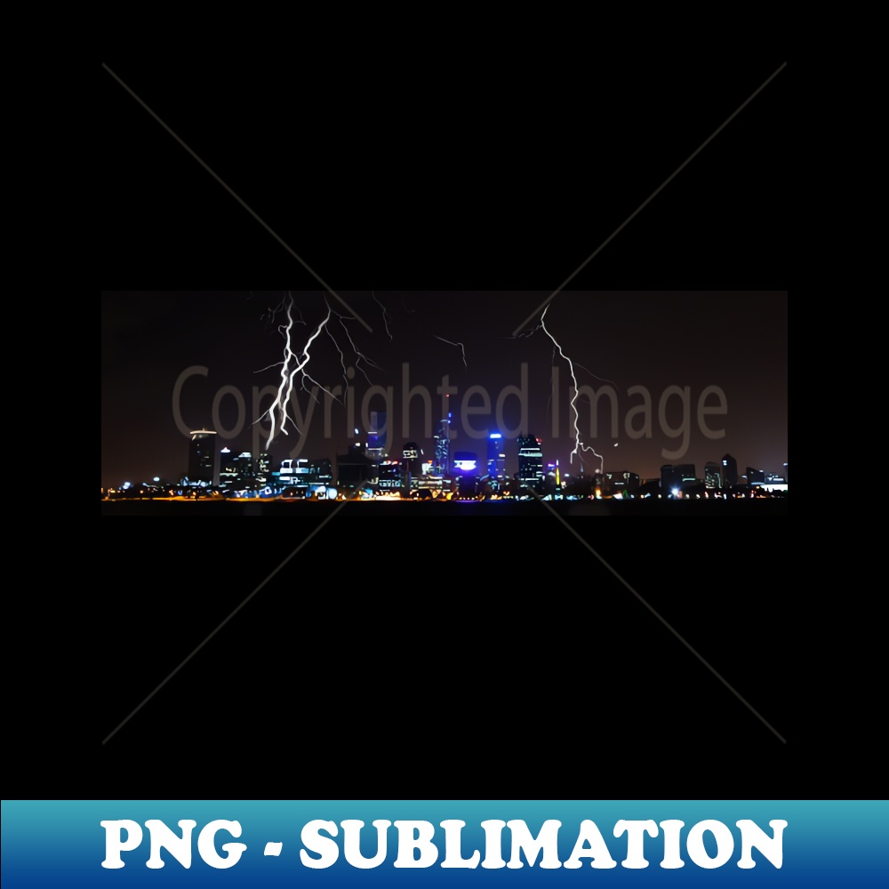 Perth Lightning Storm - Retro PNG Sublimation Digital Downlo - Inspire ...