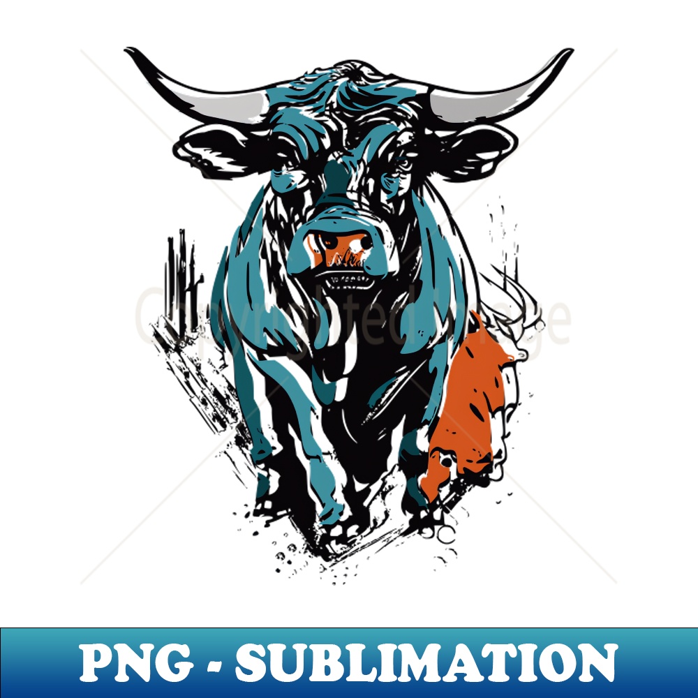 angry Blue bull - PNG Transparent Digital Download File for | Inspire ...