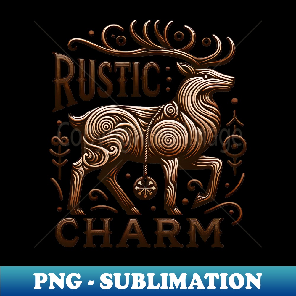 Rustic Reindeer - Wooden Carve Design - Professional Sublima | Inspire ...