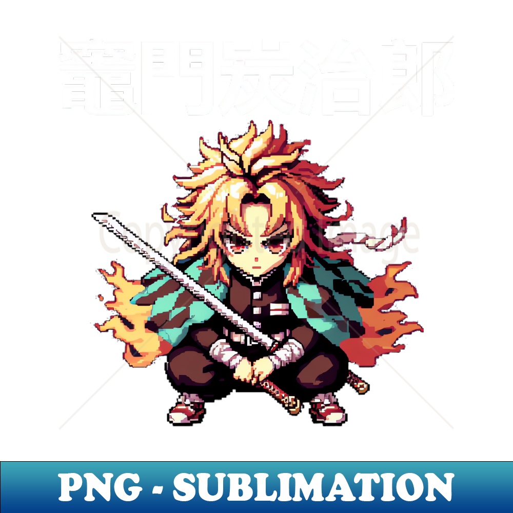tanjiro kamado pixel art - Artistic Sublimation Digital File | Inspire ...