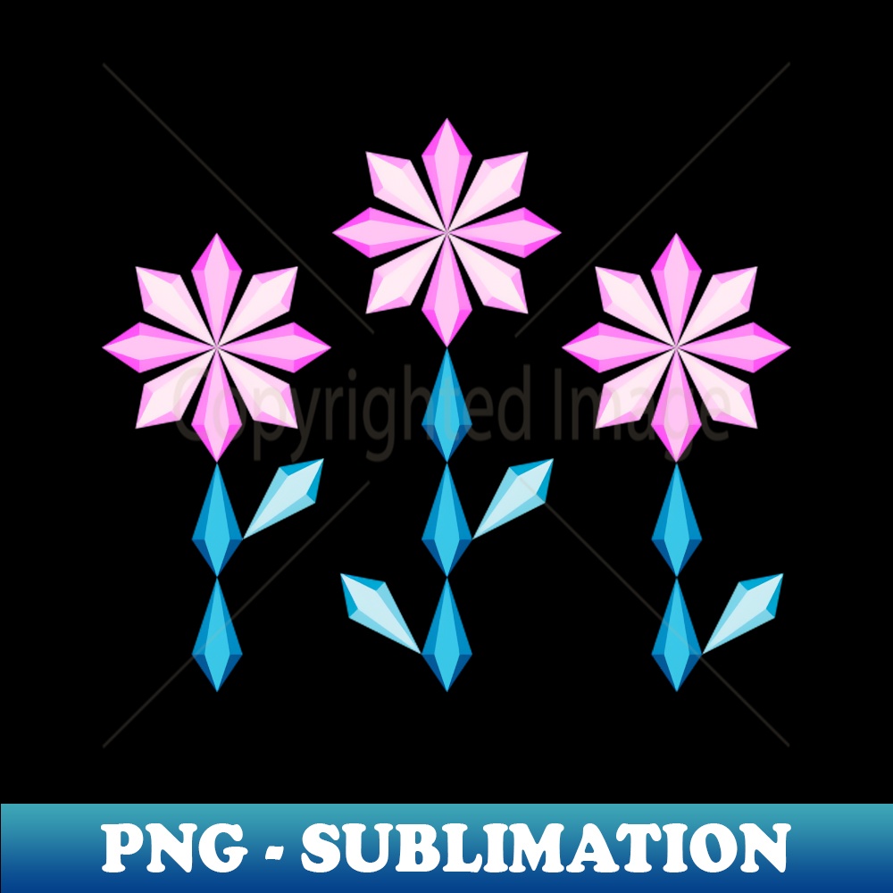 Pink frozen flowers design version two - PNG Transparent Dig | Inspire ...