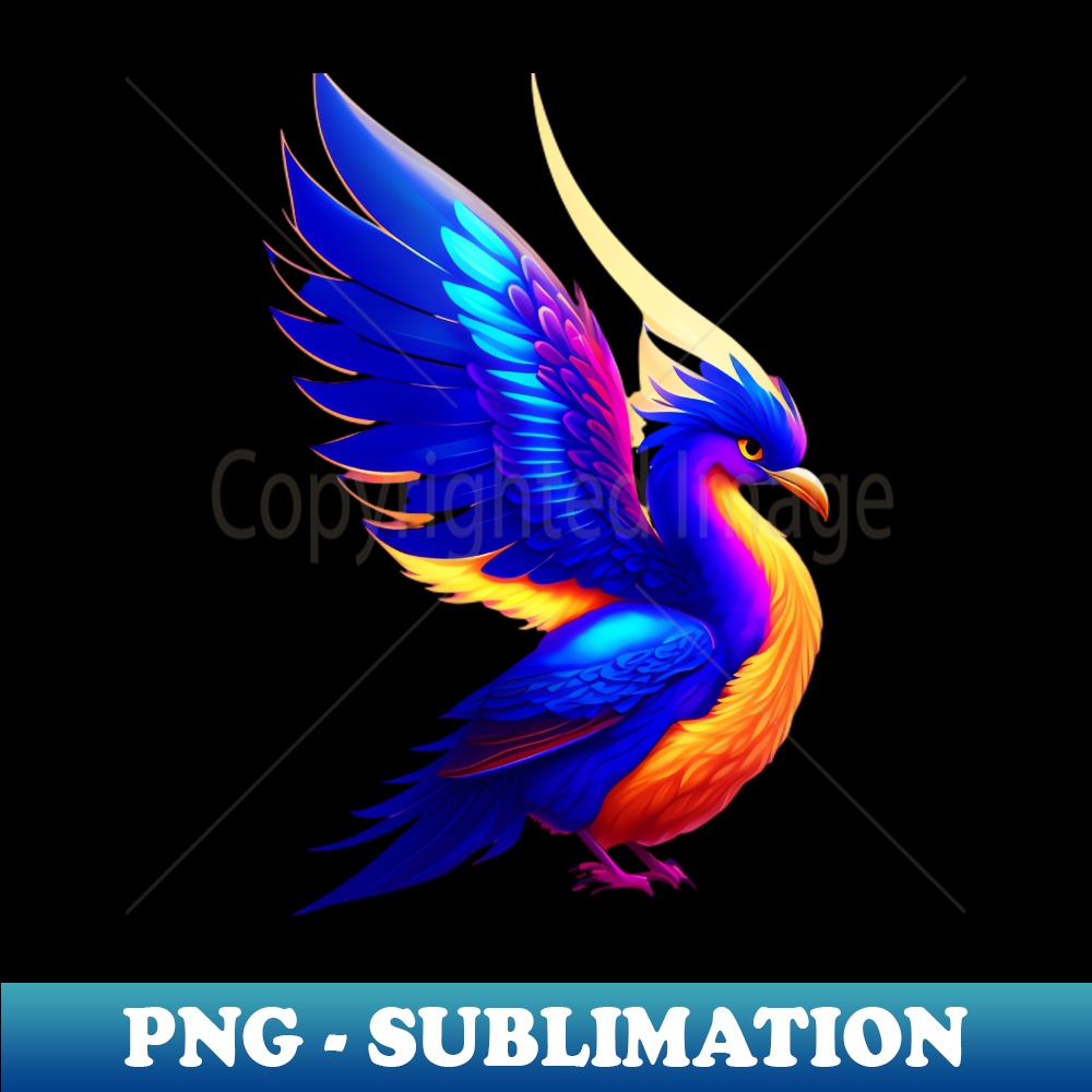 Vividly Colored Blue-Winged Phoenix Bird - PNG Transparent S | Inspire ...