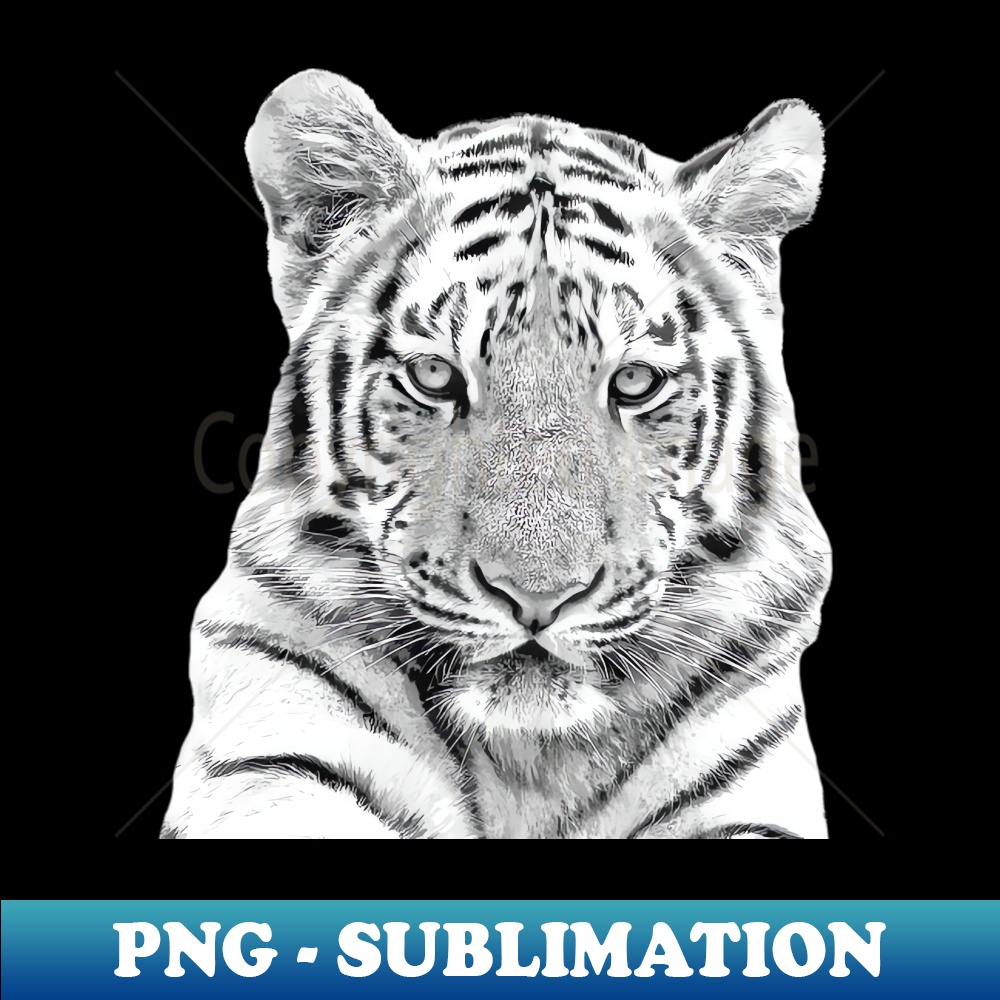 Black and White Tiger - Sublimation-Ready PNG File - Perfect | Inspire ...