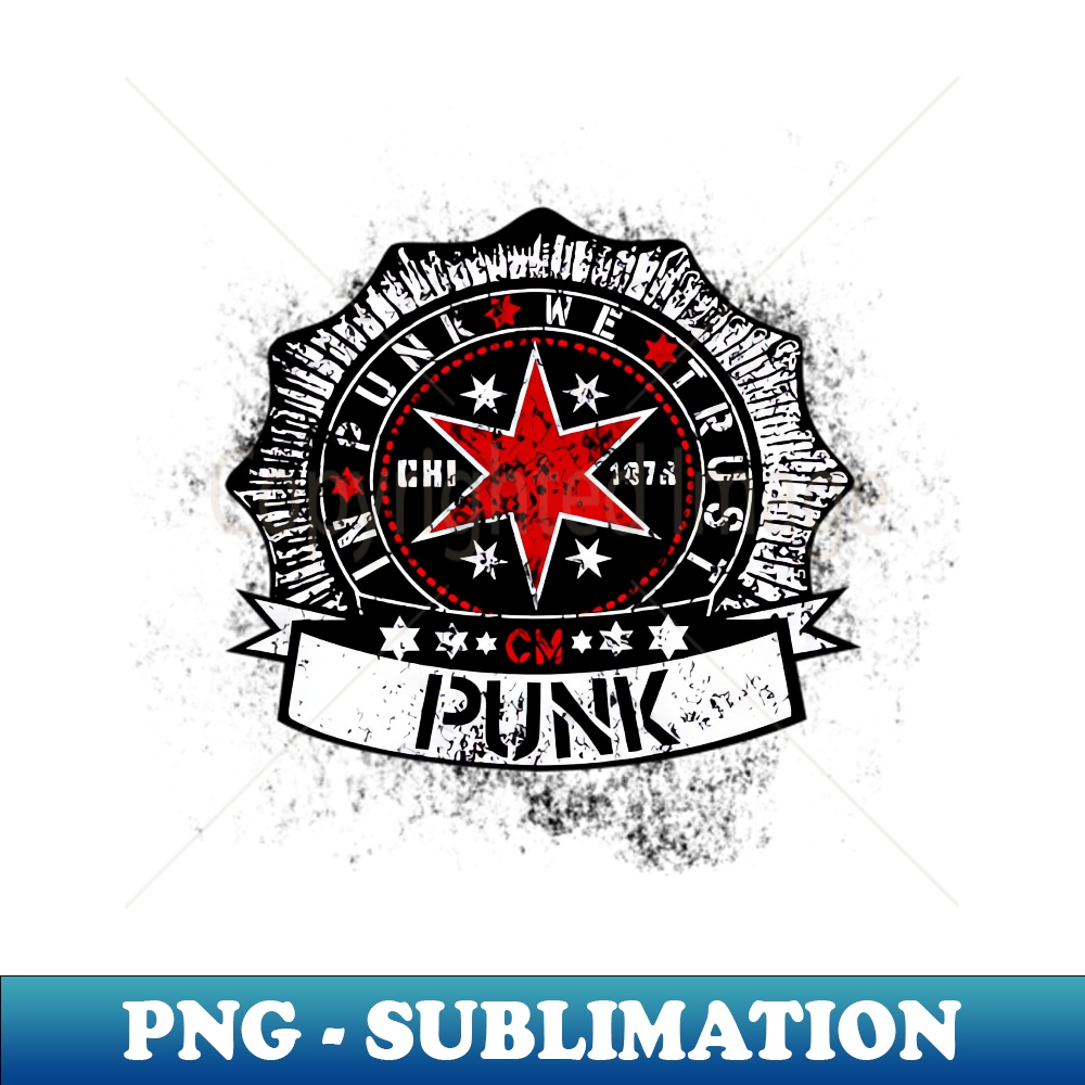 CM Punk Red Star - PNG Transparent Sublimation File - Add a | Inspire ...