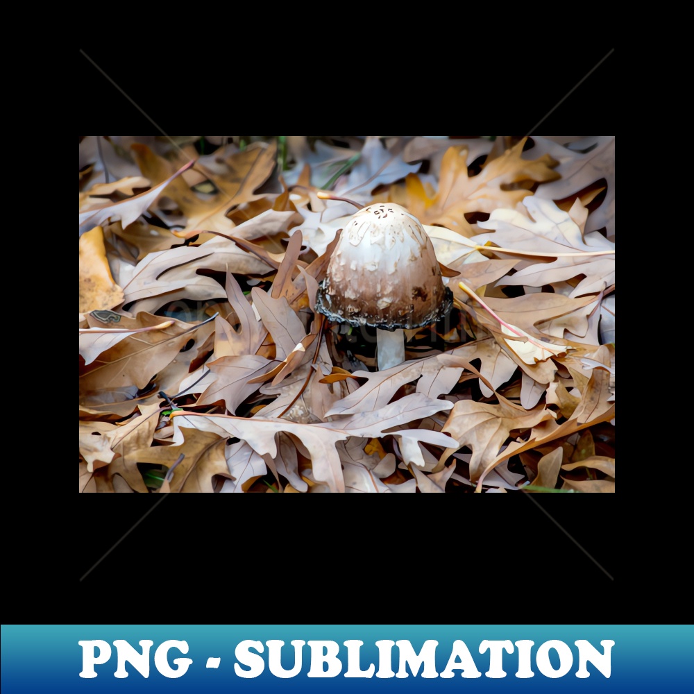 Ink cap mushroom on fall oak leaves - Special Edition Sublim | Inspire ...
