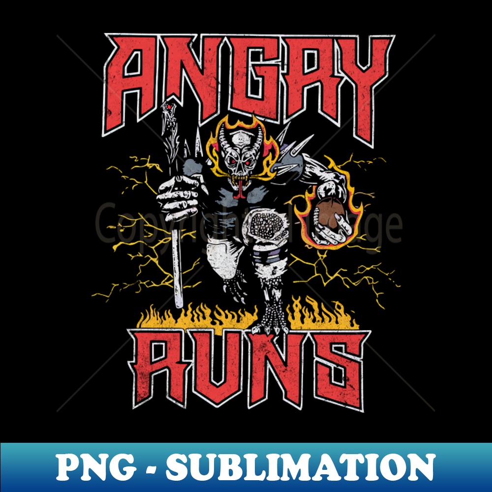 Angry Runs Skull And Thunder - Instant PNG Sublimation Downl - Inspire ...