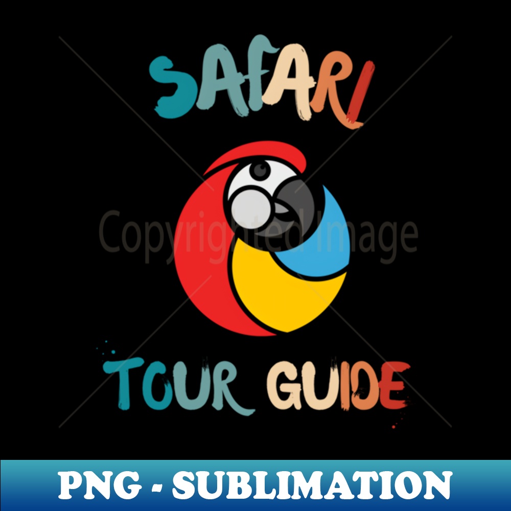 SAFARI TOUR GUIDE RED MACAW PARROT ZOOS ART - Premium Sublim - Inspire ...