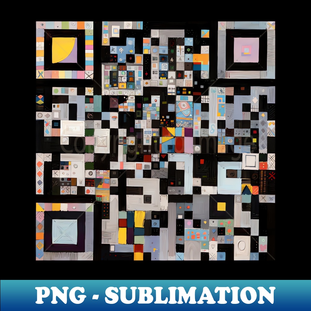 RickRoll QR Code Abstract Painting - High-Resolution PNG Sub | Inspire ...