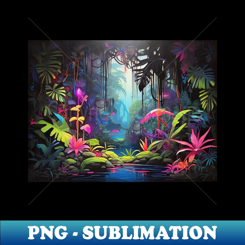 Iridescent Jungle Painting A Mesmerizing Symphony of Vibrant | Inspire ...