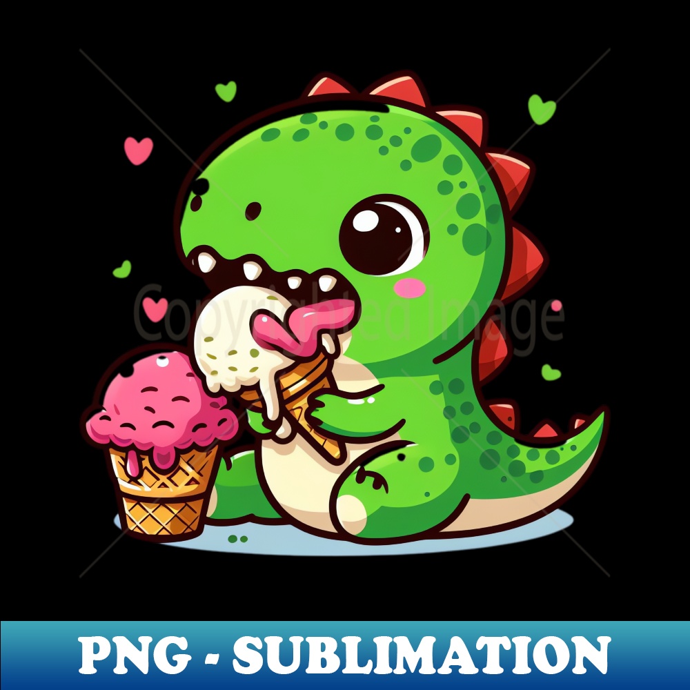 Baby Dinosaur Eating Ice Cream Cones - Signature Sublimation | Inspire ...