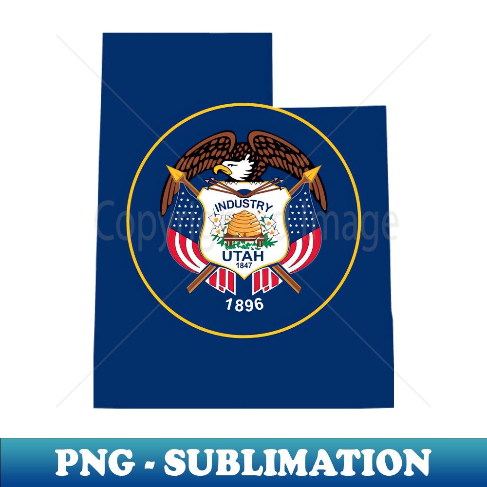 Utah Flag Map - Exclusive Sublimation Digital File - Perfect | Inspire Uplift