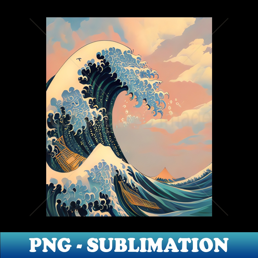 Great Wave Off Kanagawa - PNG Transparent Digital Download F | Inspire ...