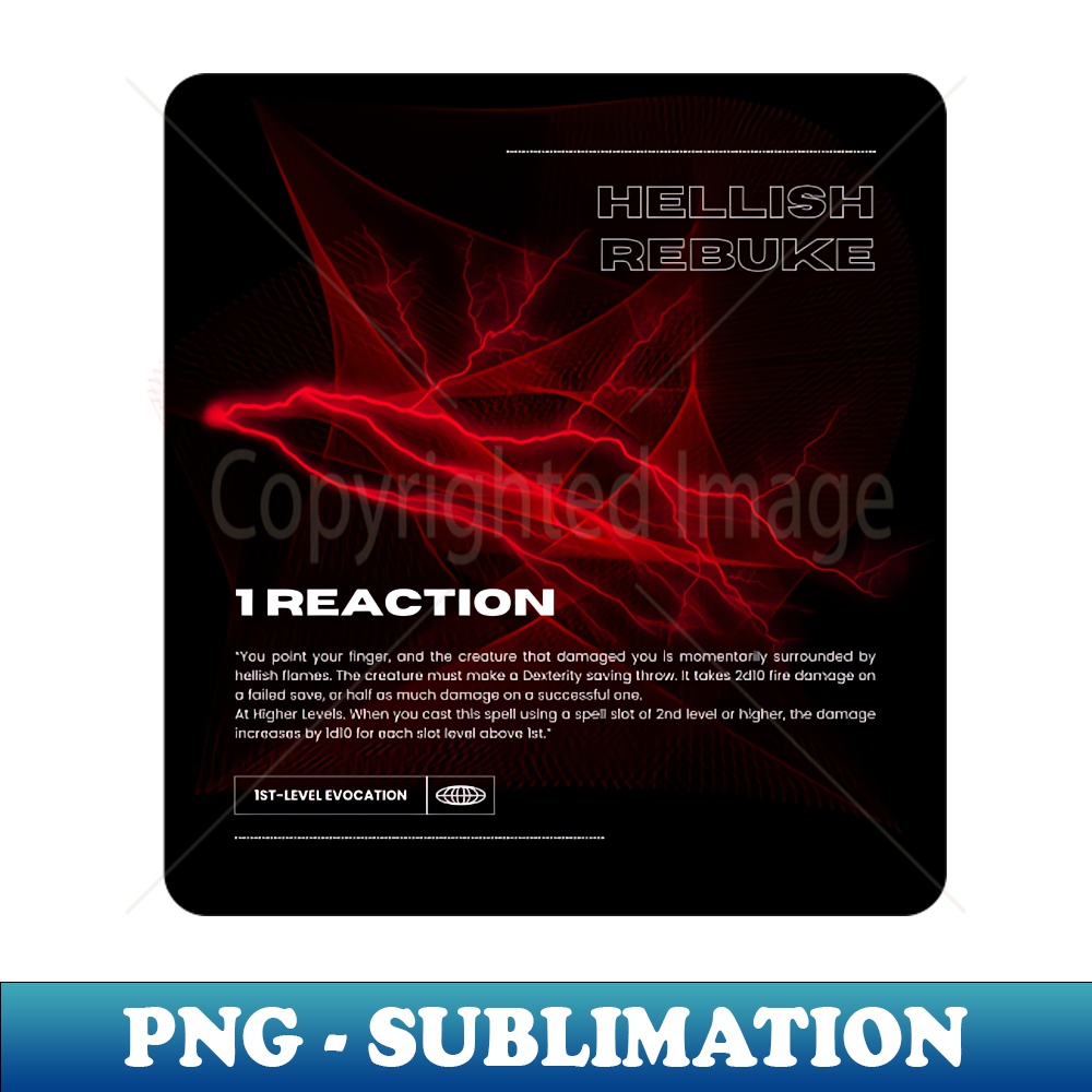 Hellish Rebuke Dnd 5e Spells Tarot Card Dungeons and Dragons | Inspire Uplift