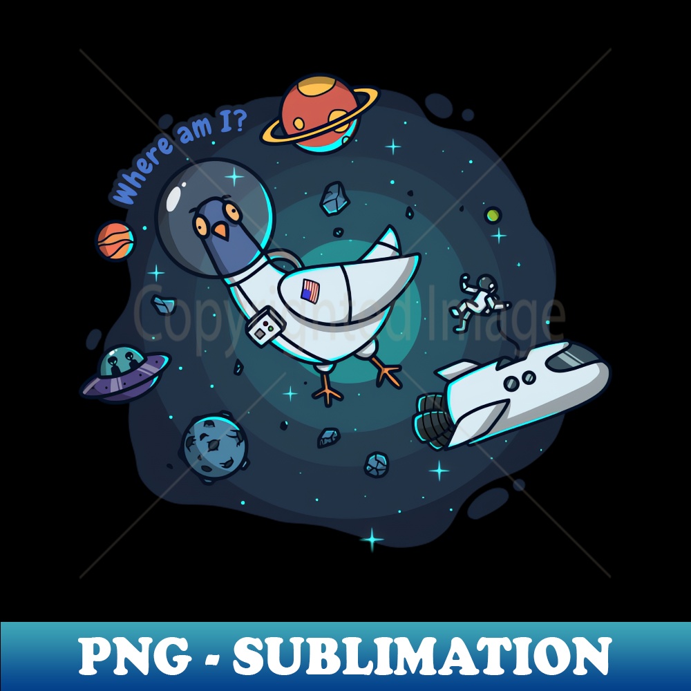 dumb pigeon in the space design - PNG Transparent Sublimatio | Inspire ...