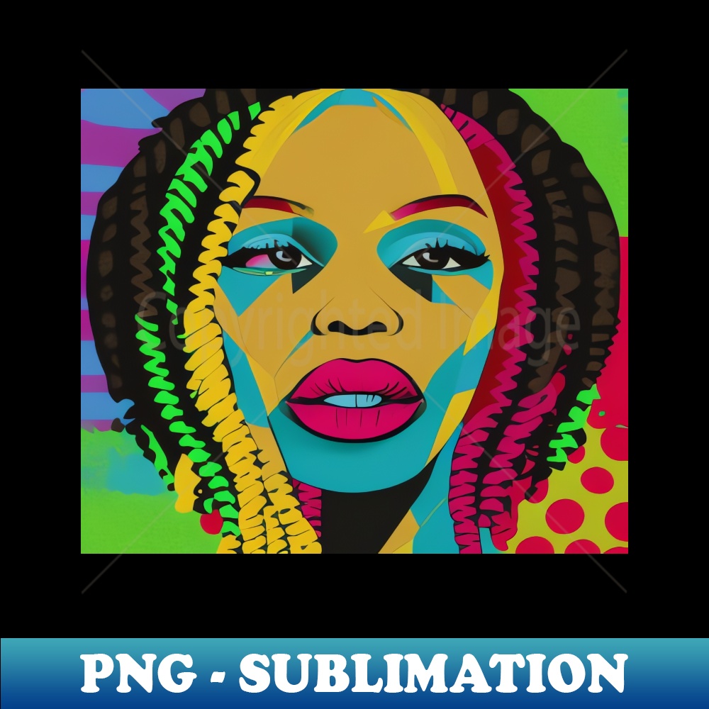 Bold Pop Art-African American Woman With Locs - Modern Subli | Inspire Uplift