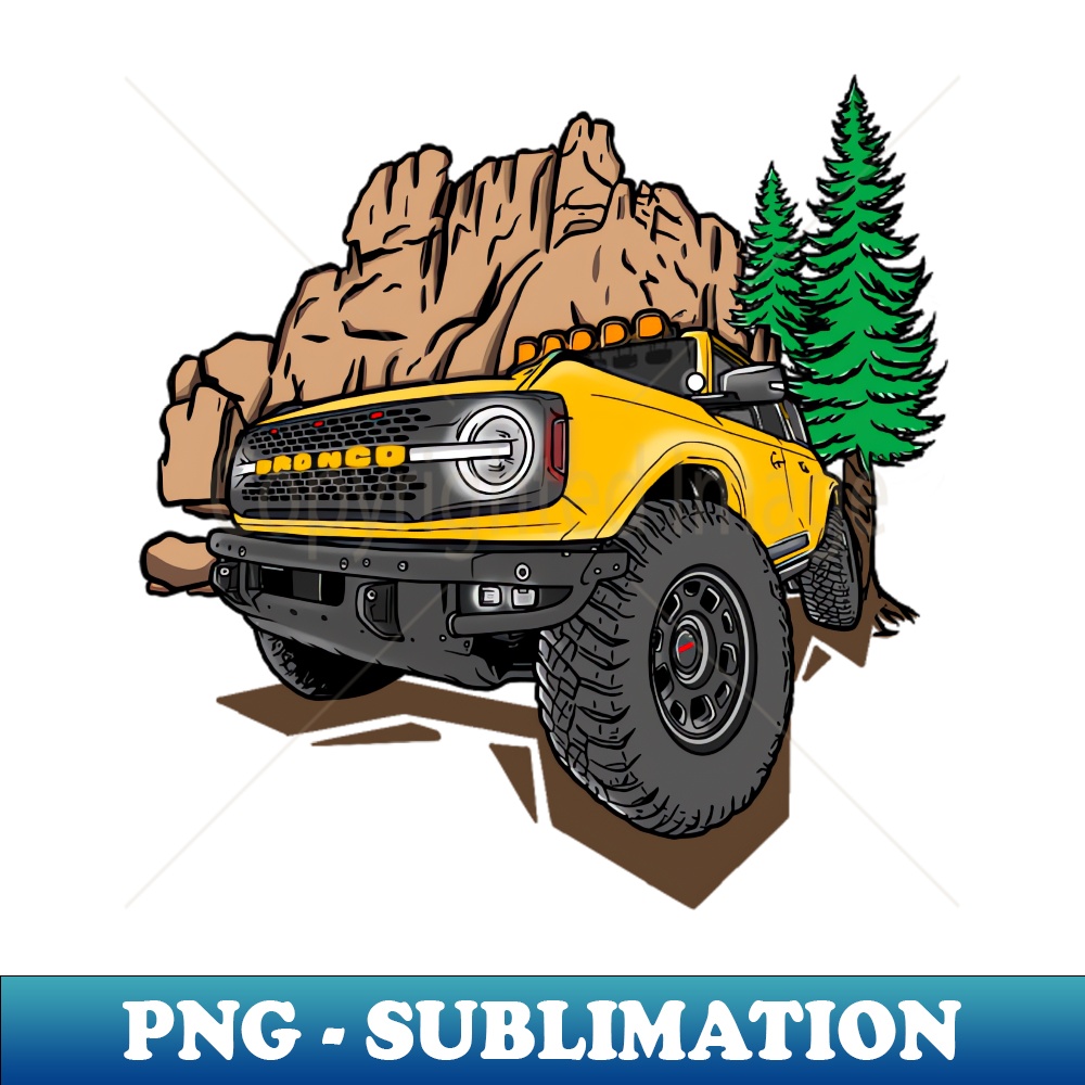 Ford Bronco Design - Yellow Bronco - Premium PNG Sublimation | Inspire ...