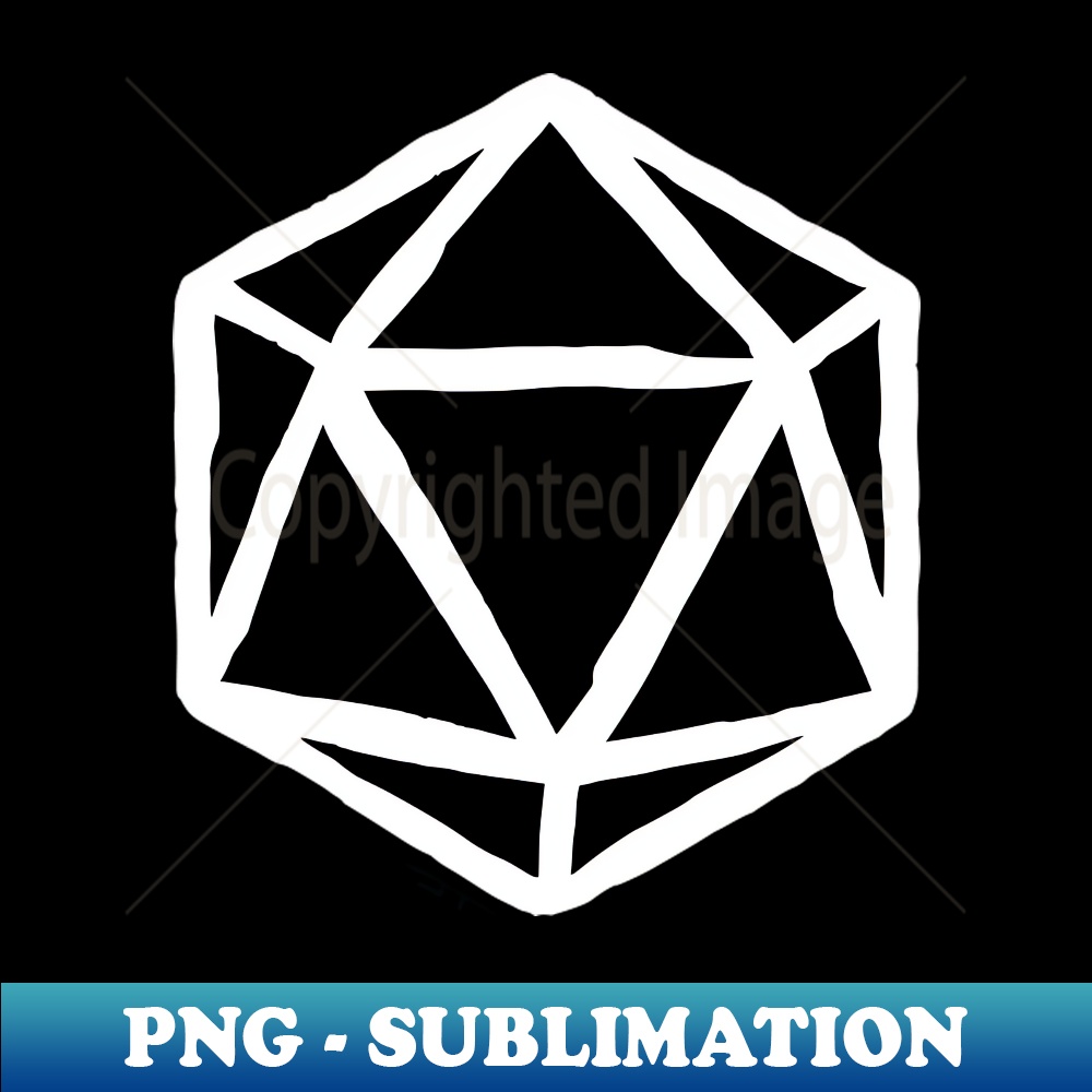 d20 white outline - PNG Transparent Sublimation Design - Vib | Inspire ...
