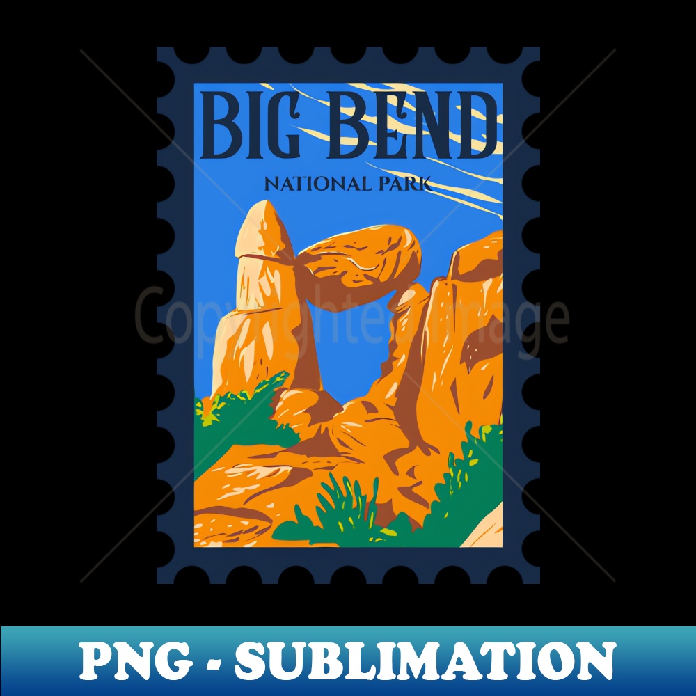 Big Bend National Park Stamp - Elegant Sublimation PNG Downl | Inspire ...