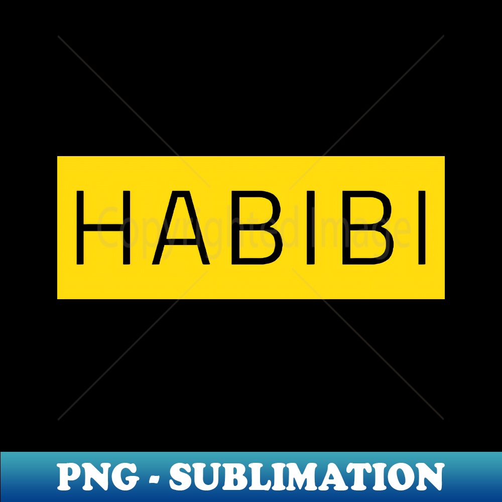 Habibi in a yellow rectangle - High-Resolution PNG Sublimati | Inspire ...