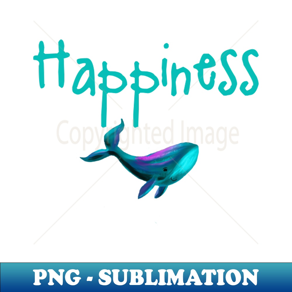 Happy cartoon smiling whale - PNG Transparent Sublimation Fi - Inspire ...