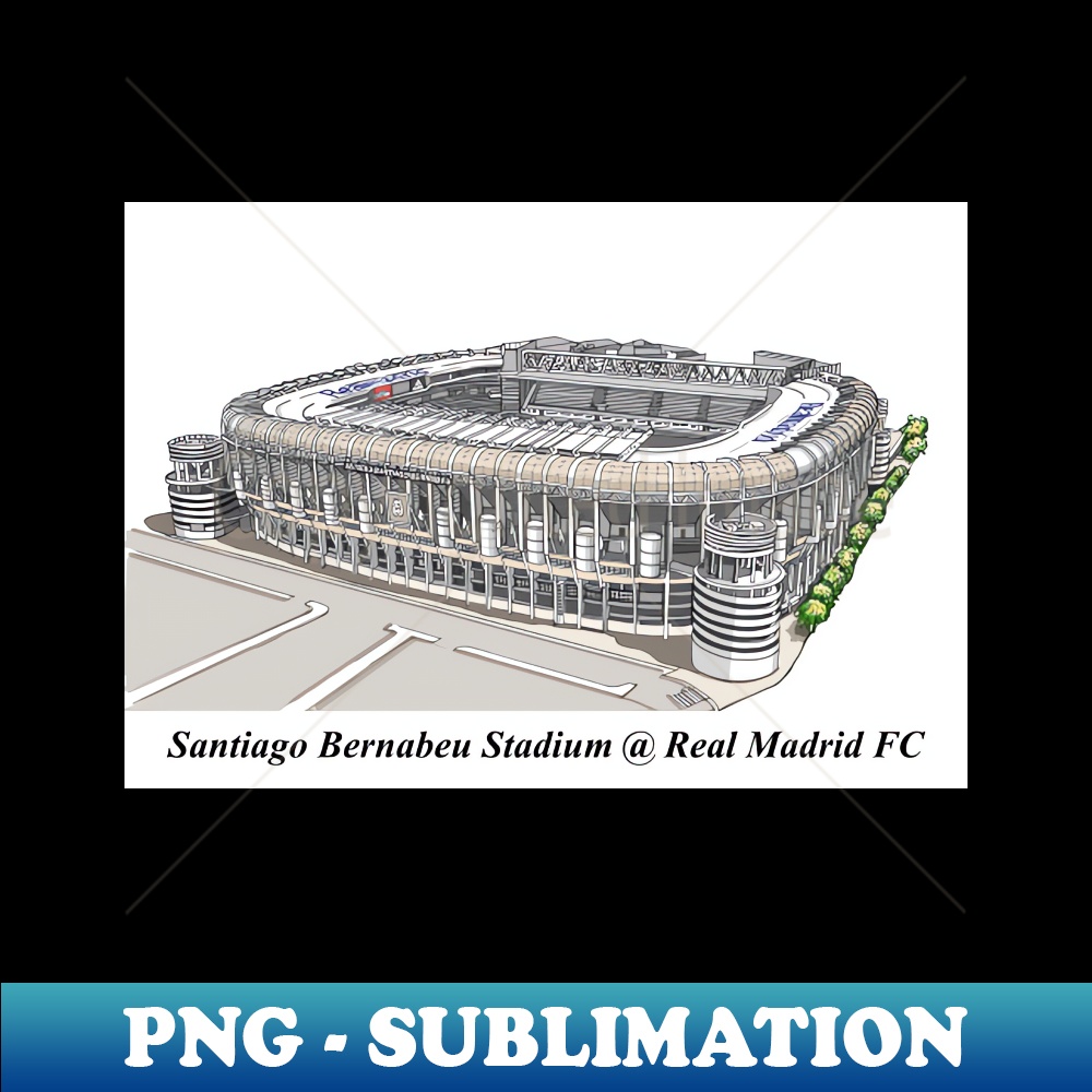 Drawing of Santiago Bernabeu Stadium Real Madrid FC - Exclu | Inspire ...