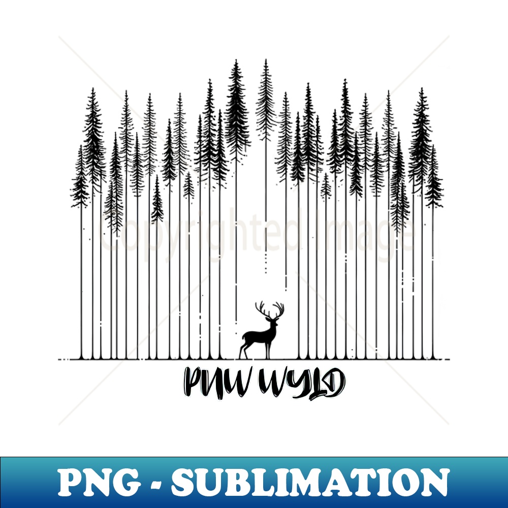 PNW WYLD Minimalist Deer Forest Silhouette pacific northwest | Inspire ...