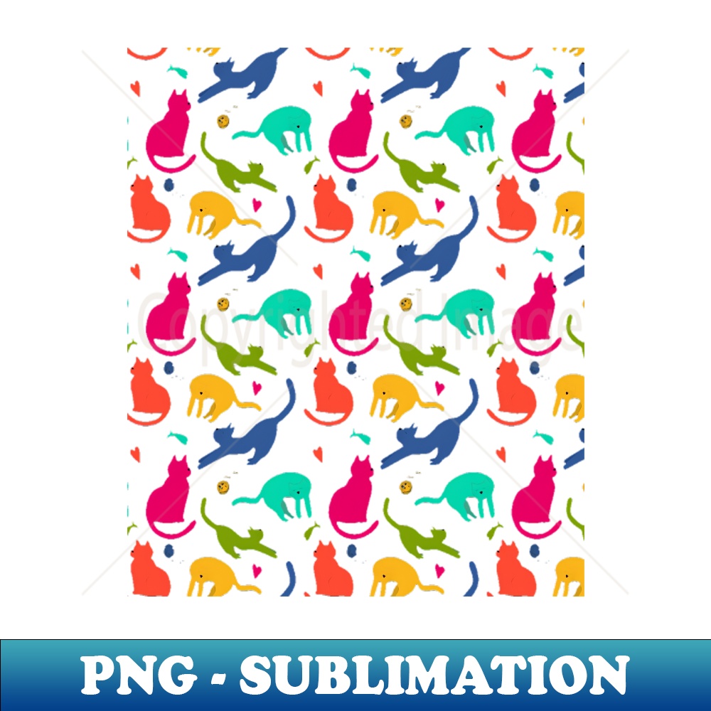 Neon cats - PNG Transparent Sublimation File - Unleash Your | Inspire ...