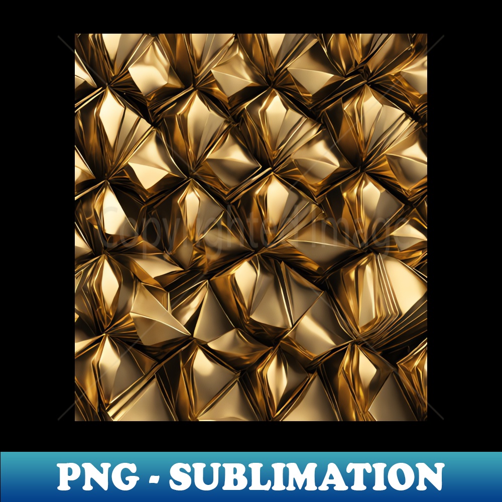 Radiant Golden Geometry - PNG Transparent Sublimation Design - Inspire ...