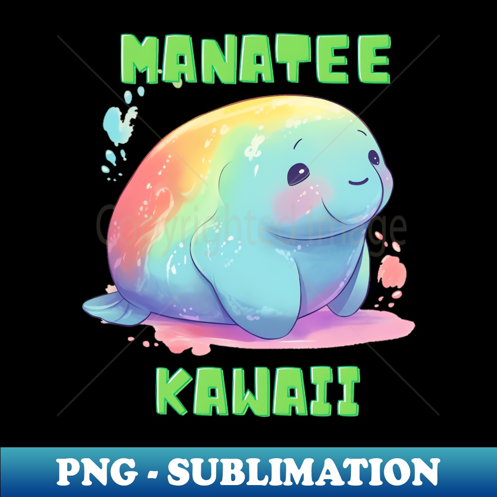 Manatee Kawaii Colorful Sea Cow Cute - PNG Sublimation Digit - Inspire ...