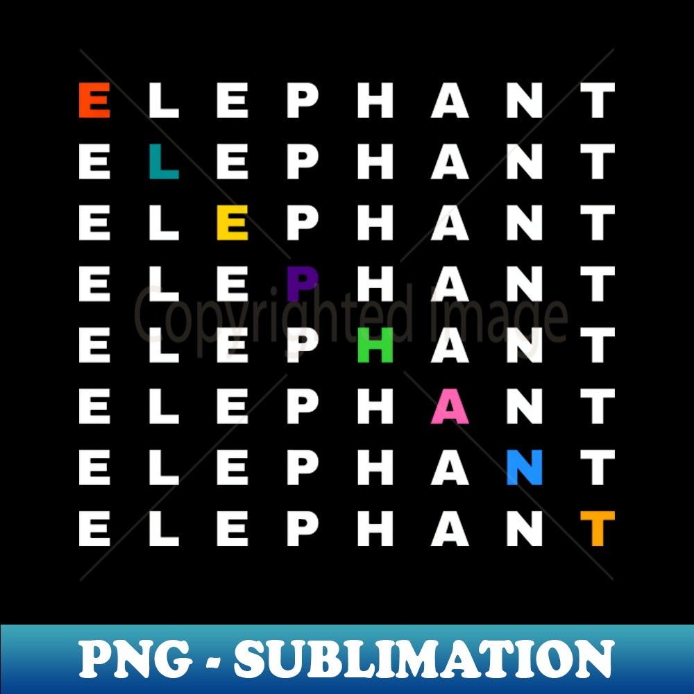 Elephant Text - Typography - Instant Sublimation Digital Dow - Inspire ...
