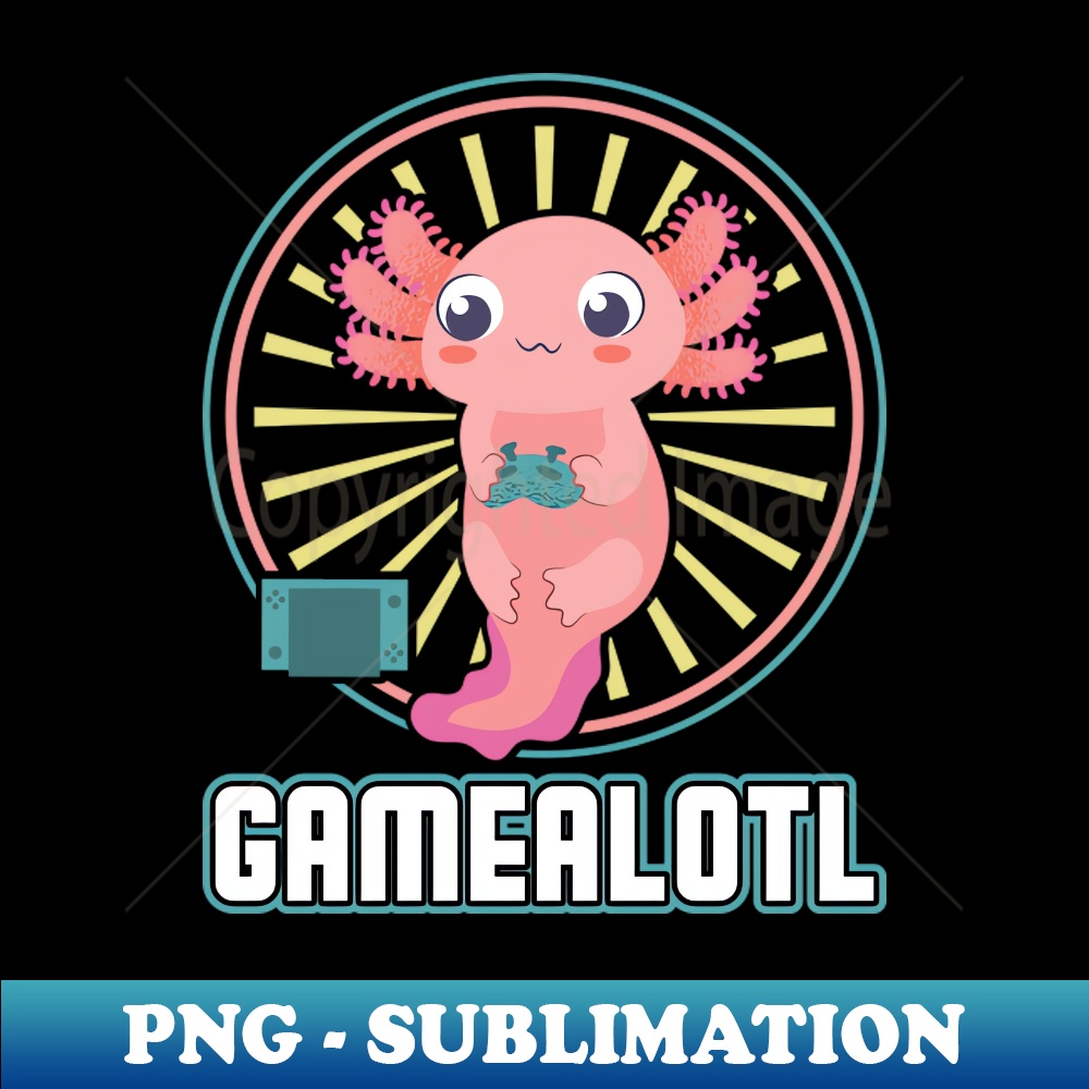 Gamealotl Gaming Axolotl Vidoe Games Gamer - Aesthetic Subli | Inspire ...