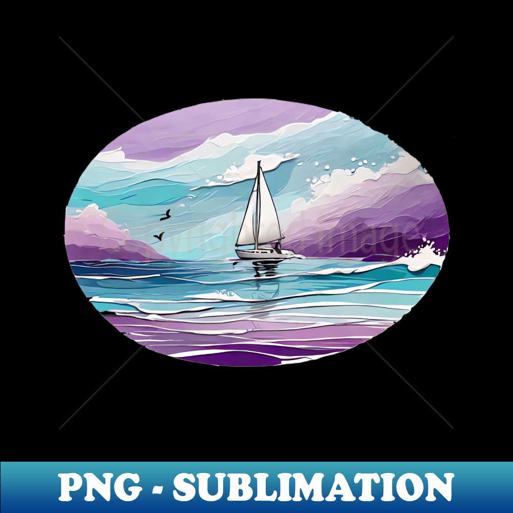 Vivid Color Palette Abstract Sea Scene Sticker in Calming To | Inspire ...