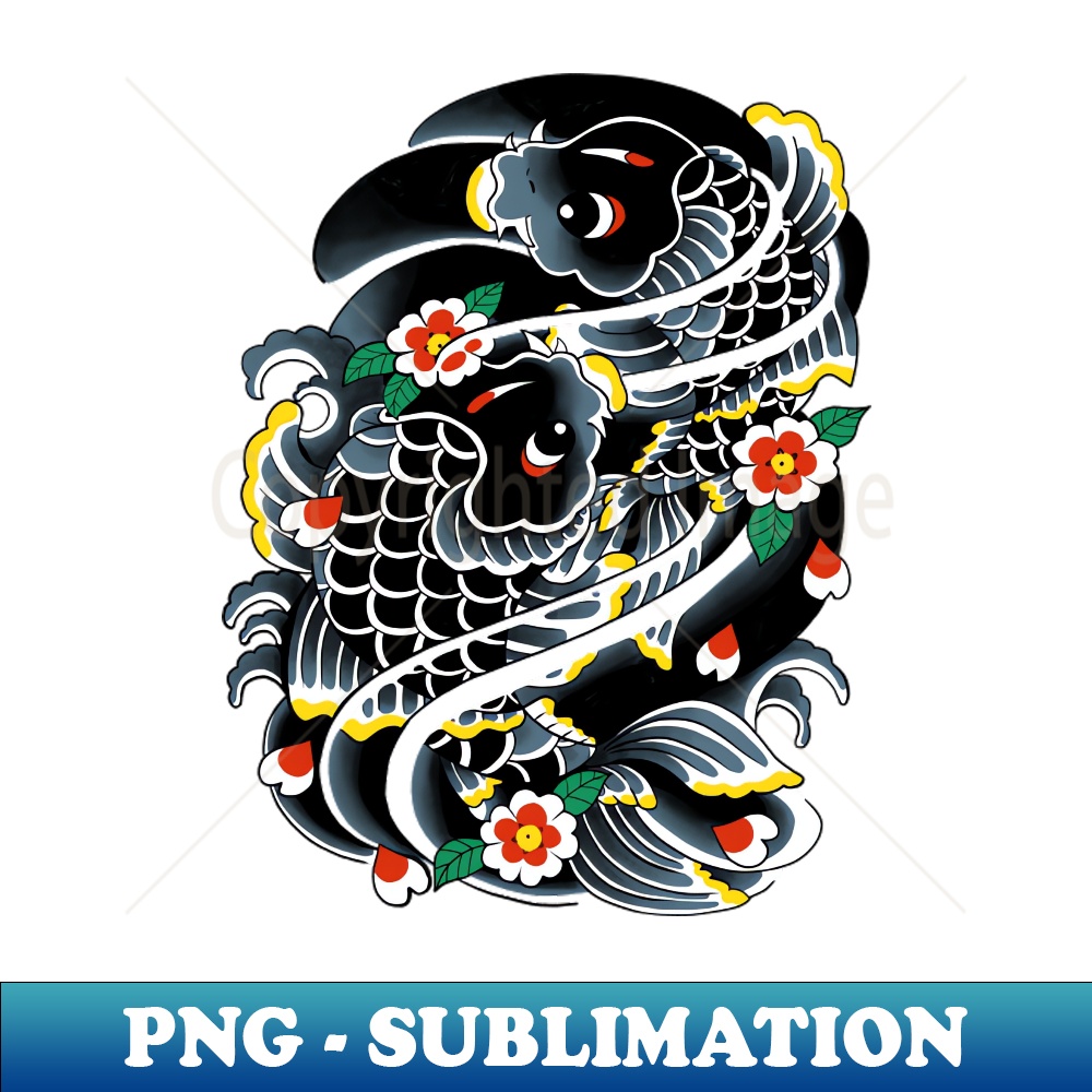 The dance of the Koi fish - Premium PNG Sublimation File - A | Inspire ...