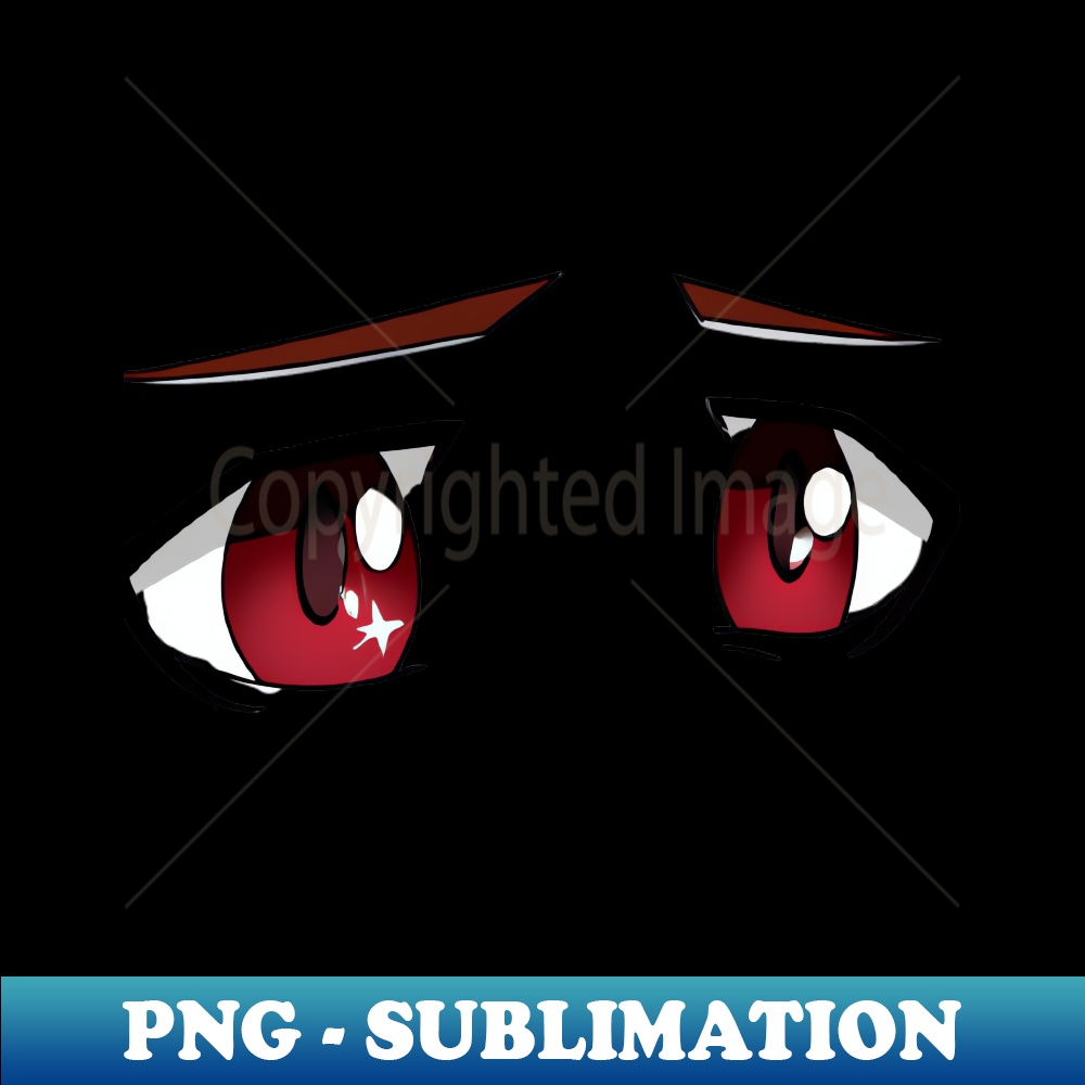Anime Eyes - Sad Red eyes - Signature Sublimation PNG File - | Inspire ...