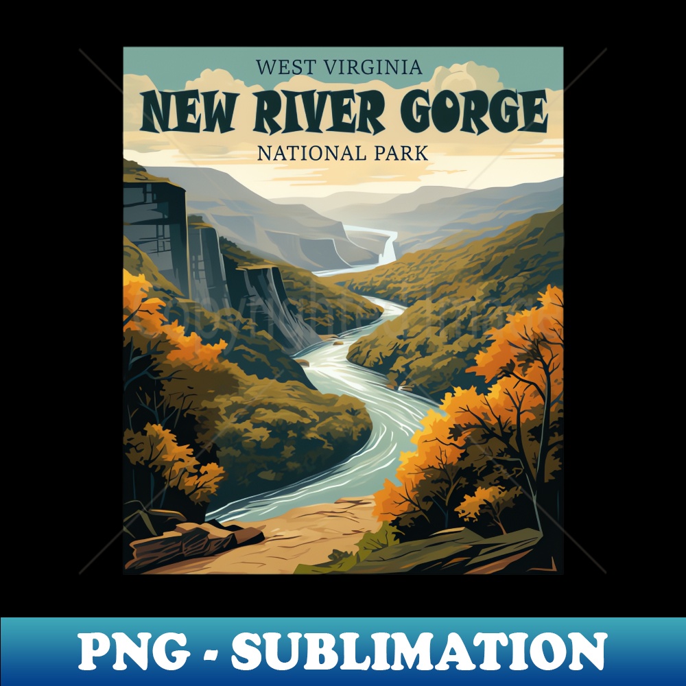 New River Gorge National Park - Exclusive PNG Sublimation Do | Inspire ...