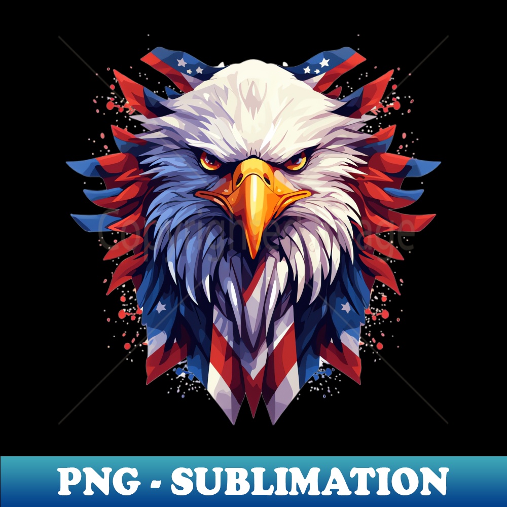 Patriotic Digital Art for 4th of July Eagle and USA Flag - A | Inspire ...