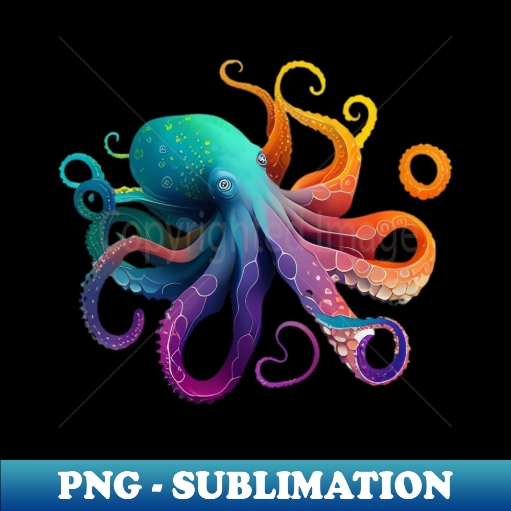 Octopuzz rainbow flash - High-Resolution PNG Sublimation Fil | Inspire ...