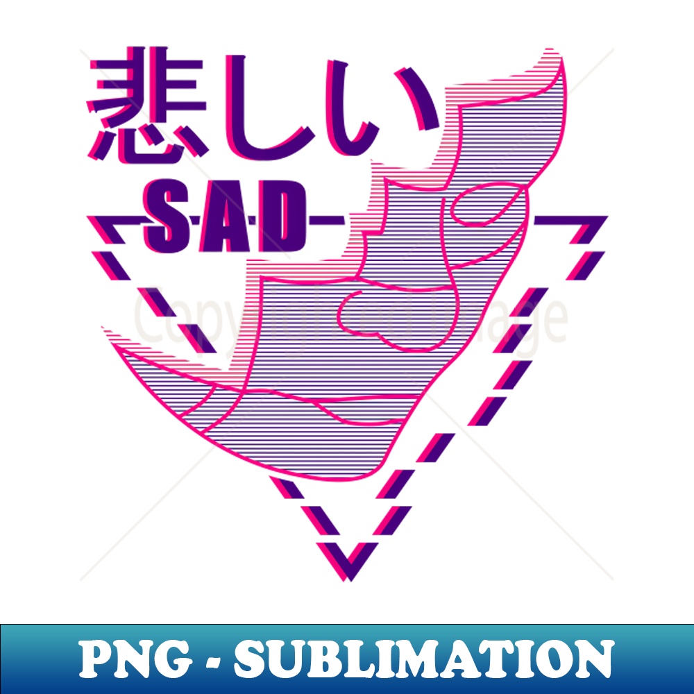 Vaporwave Sad E-Girl Yandere - PNG Transparent Sublimation D | Inspire ...