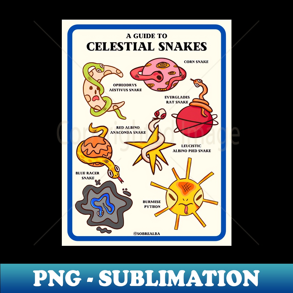 A Guide to Celestial Snakes - High-Resolution PNG Sublimatio | Inspire Uplift