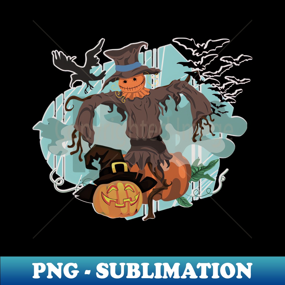 Scarecrow in the pumpkin patch - PNG Transparent Sublimation | Inspire ...