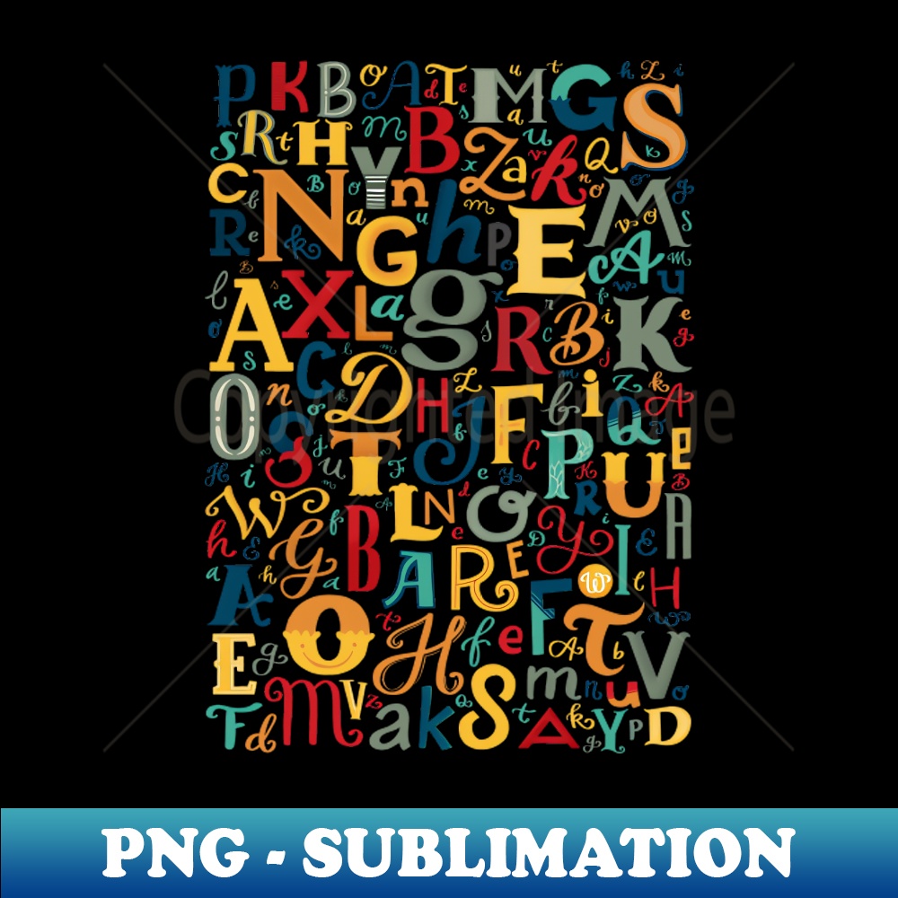 Hand lettering Alphabet v01 - Digital Sublimation Download F | Inspire ...