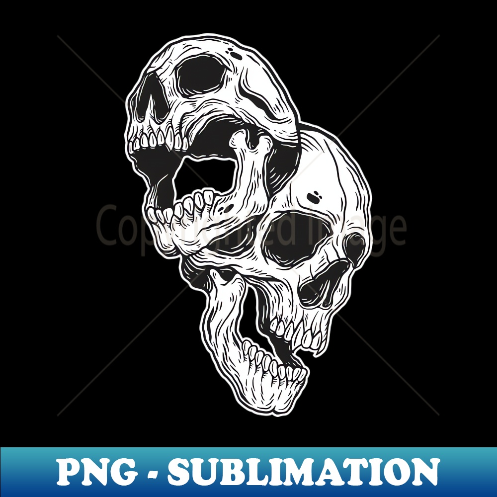 The Dark Skull Art Bone Horror Tattoo Beast - PNG Sublimatio | Inspire ...
