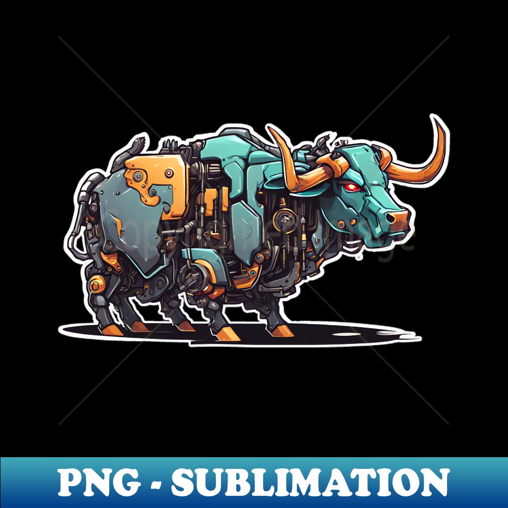 Cyberpunk Mecha Bull - PNG Transparent Digital Download File | Inspire ...