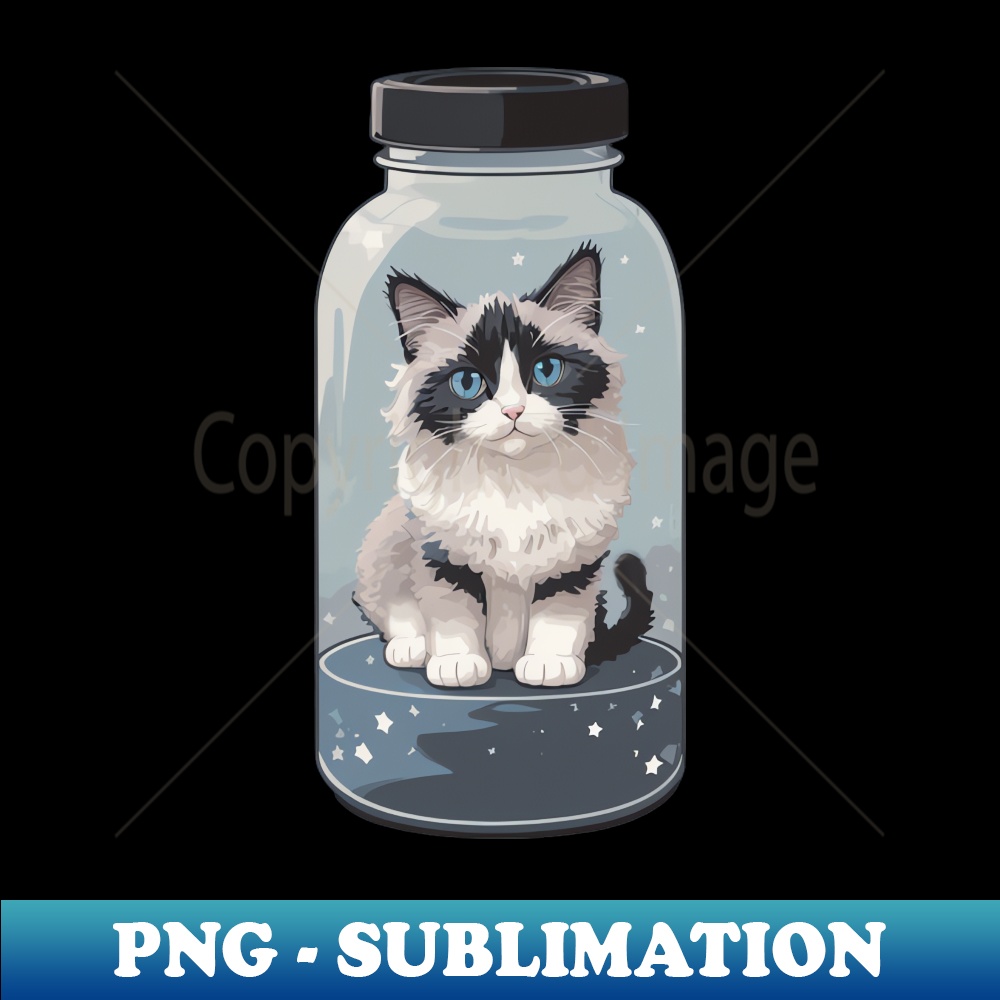 Cute Cat in a Bottle 15 - Vintage Sublimation PNG Download - | Inspire ...