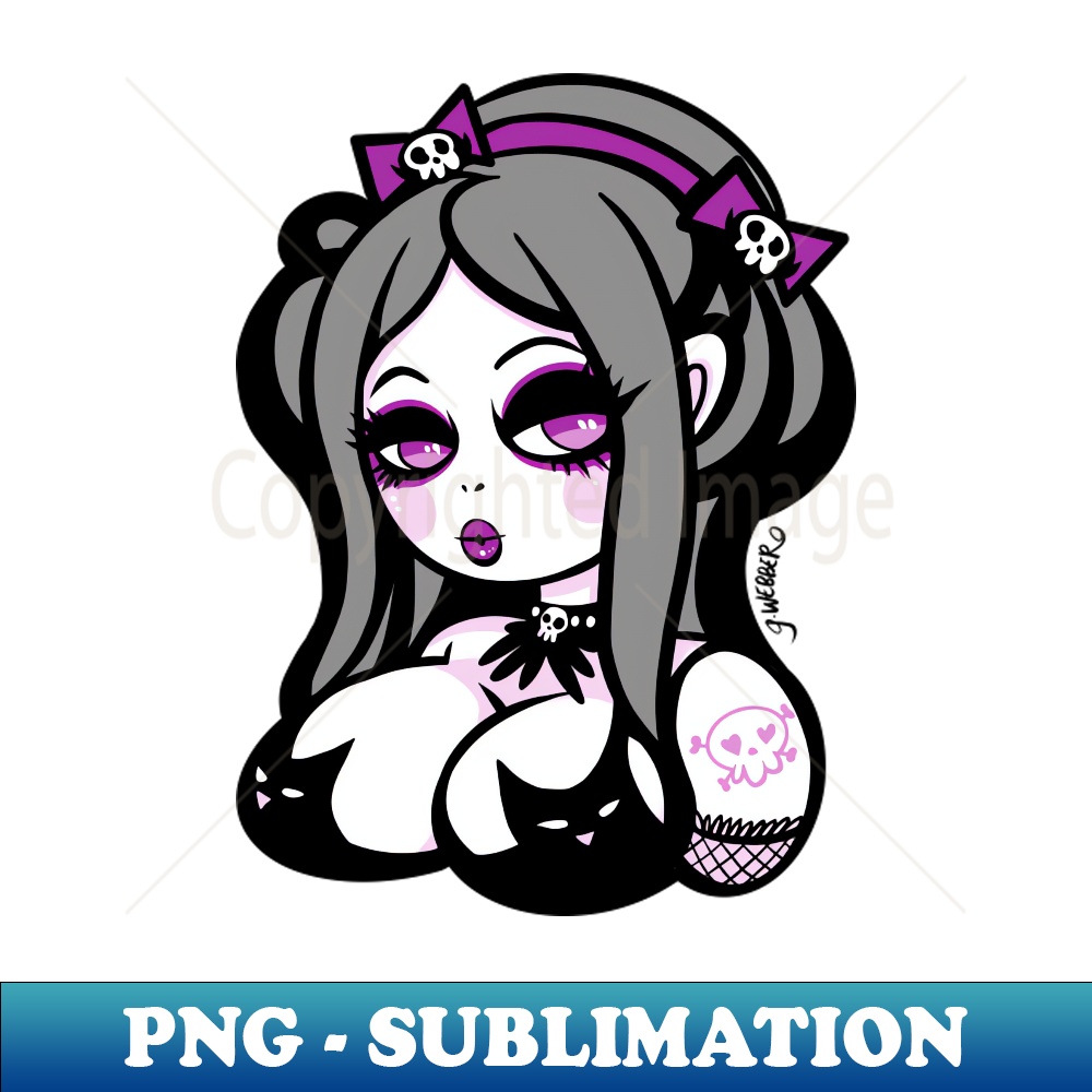 GOTH GIRL - KITTY BRA - Modern Sublimation PNG File - Boost | Inspire Uplift