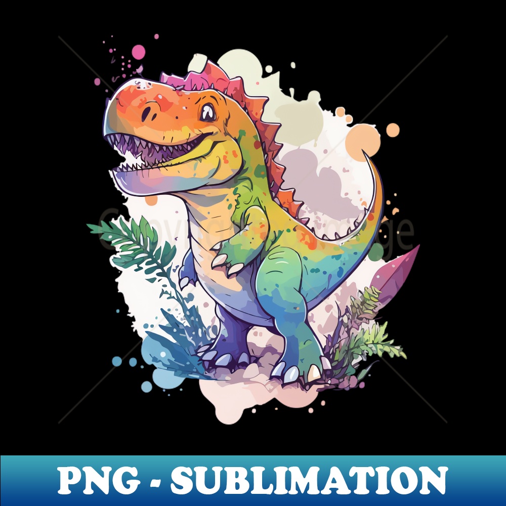 Watercolor T-Rex - Unique Sublimation PNG Download - Boost Y - Inspire ...