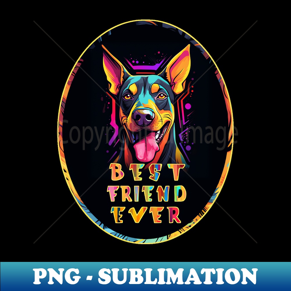 Doberman Dog Line Art 1 - Retro PNG Sublimation Digital Down | Inspire ...