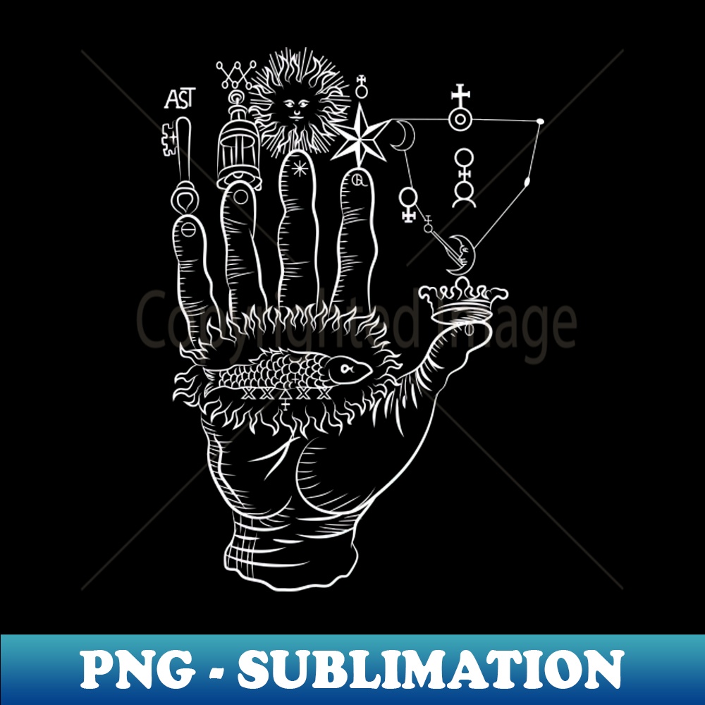 Alchemist Hand Symbol Alchemy - Unique Sublimation PNG Downl - Inspire ...
